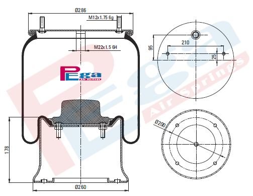 P1475 AM AIR SPRING - Truck Spare Parts - Metalforce Sdn Bhd